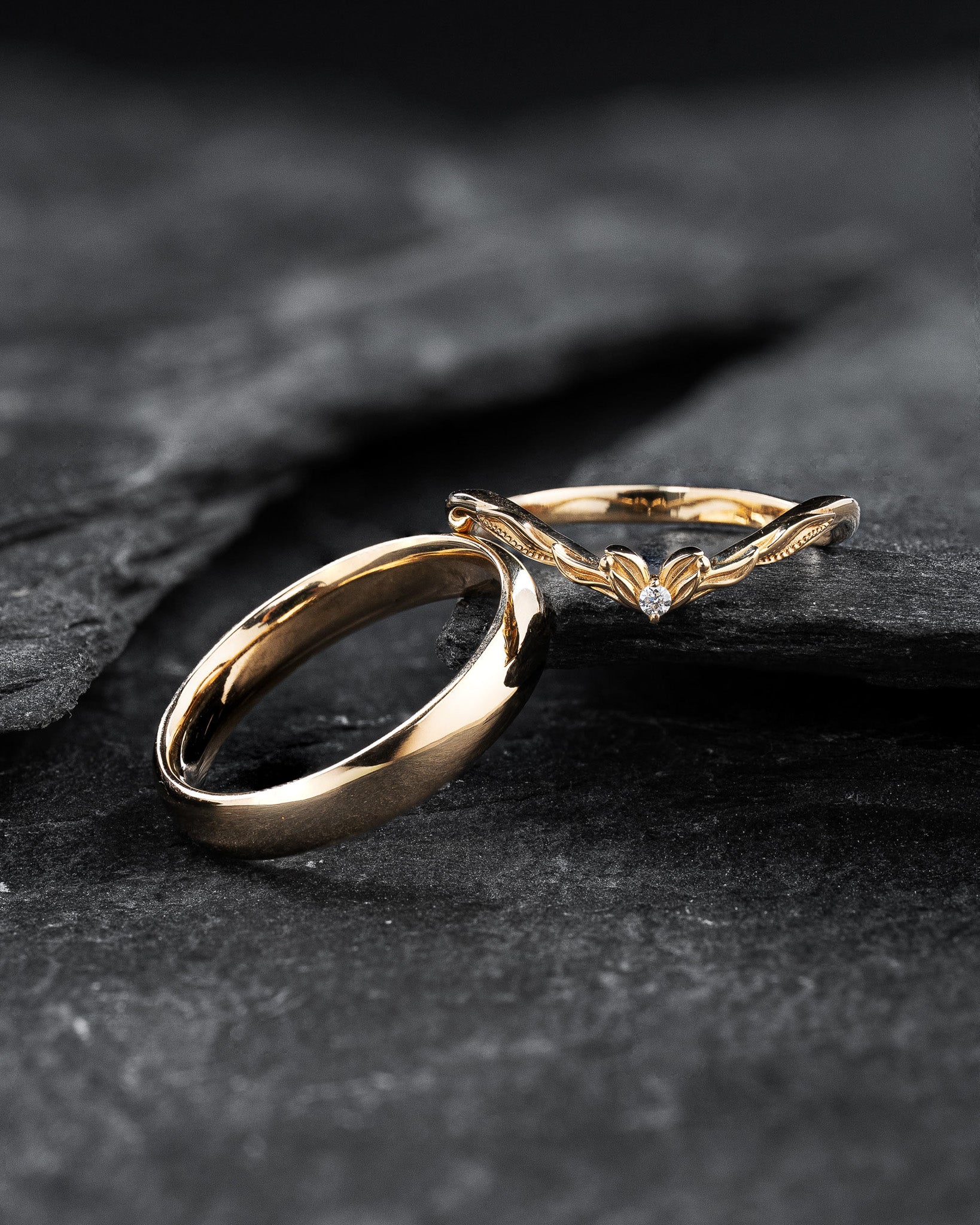 simple couple wedding ring