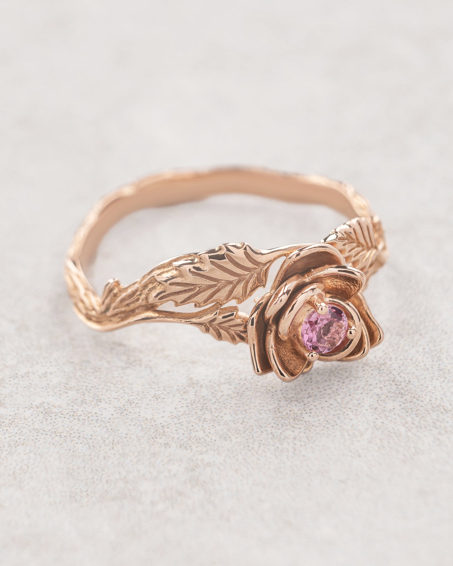 Rose Shaped Ring | Flower Engagement Ring | Natural Gold Rings – Eden ...