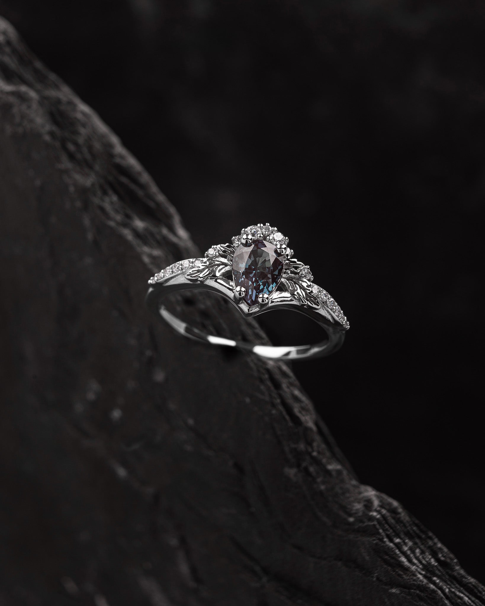 Amelia engagement ring with alexandrite and lab-grown diamonds – Eden ...