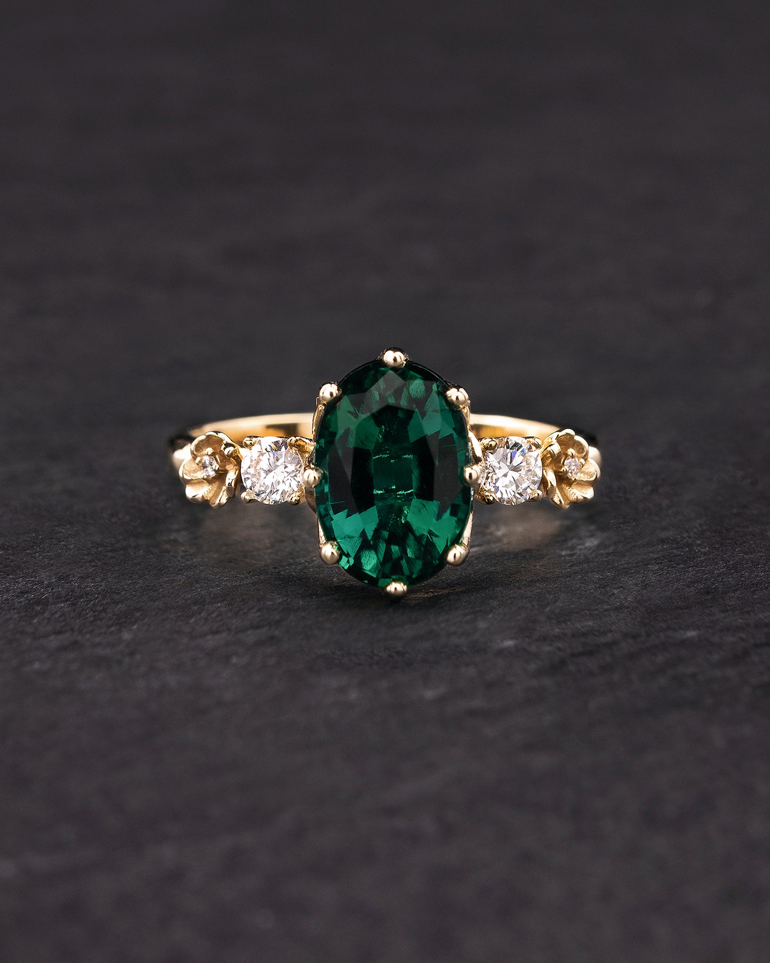 Custom Engagement Ring Setting | Flower Engagement Ring | Gold Platinum ...