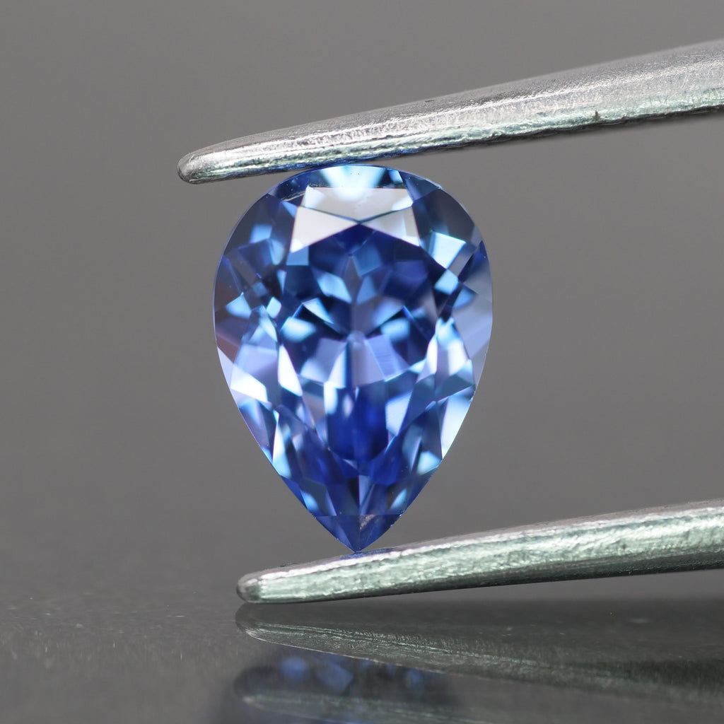 Sapphire | Light Blue color, lab created, pear cut, 7x5mm VS 1ct | Eden ...